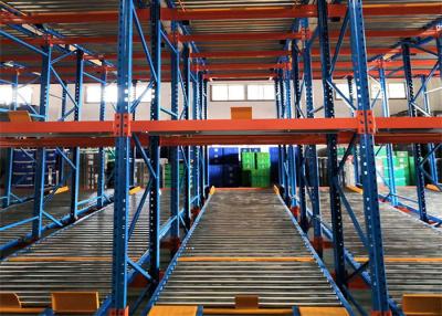 China Full Metal Gravity High Density Pallet Racking System Rust Resistance RAL System Color for sale