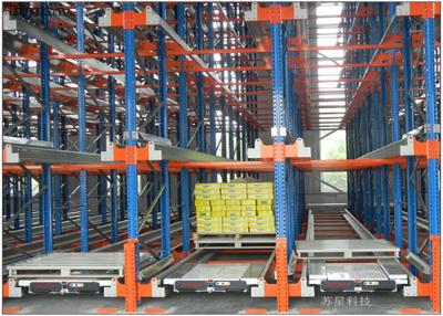 China Warehouse Steel Storage Racks Radio Shuttle Shelves Industrial High Capacity for sale