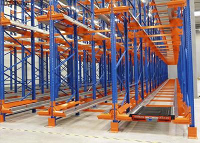 China Flexible Operation Radio Shuttle Racking 1000-5000kgs Blue Orange SS400 for sale