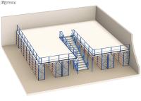 China Attic Style Loft Mezzanine Steel Structure With H- Shaped Steel Structures for sale