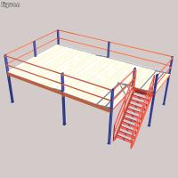 China Durable Industrial Mezzanine Floor Easy Operation 2-3 Level Orange Beam RAL2004 for sale