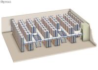 China Powder Coated Industrial Mezzanine Floor Capacity 1000-5000kgs 80*50/100*50mm for sale