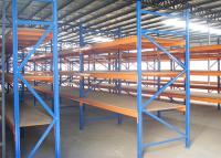 China Multi - Tier Long Span Racking System Steel Storage Shelves Orange Coating for sale