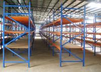 China Multi - Tier Long Span Racking System Steel Storage Shelves Orange Coating for sale