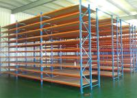 China Cold Rolled Steel Long Span Racking System Garage Storage Shelving RAL System Color for sale