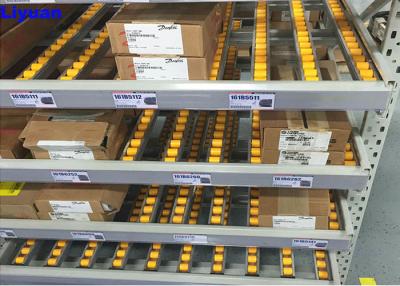China Industrial Carton Flow Rack Rolling Stainless Steel Case Fifo Storage System for sale