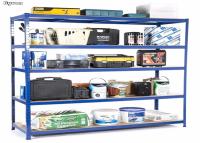 China Plywood Panel Light Duty Metal Shelving Cold Rolled Steel Q235B Easy Installation for sale