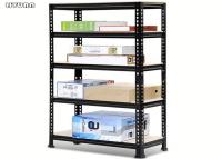 China Plywood Panel Light Duty Metal Shelving Cold Rolled Steel Q235B Easy Installation for sale