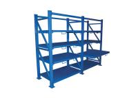 China Storehouse Steel Plate Drawer Injection Mold Racks With Heavy Duty Hoist Crane for sale