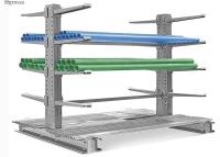 China Double Side Steel Structural Cantilever Racks For Pipes Lumber Sheet Shelves for sale