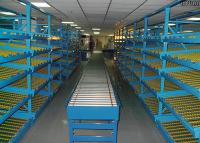 China Stainless Steel Q235B Carton Flow Rack Roller Sliding Shelves Powder Coated Surface for sale
