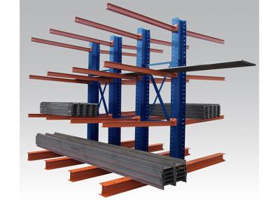China Single Side Long Span Shelving Steel Cantilever Rack Max Load 1500kgs Per Arm for sale