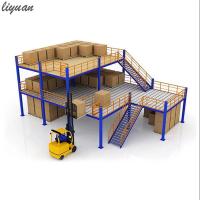 China 80*50mm Beam Q235B Warehouse Steel Mezzanine Rack 300kg/sqm for sale