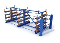 China Q235 Steel Spacesaver 4000kgs/level Roll Out Cantilever Rack SGS for sale