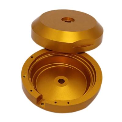 China Dark Yellow Anodized Aluminum 6061 CNC Turning Parts for sale
