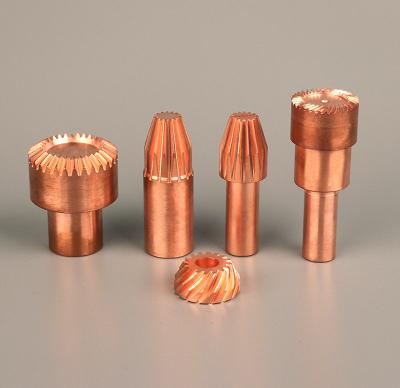 China Polish Surface Electroplate 5 Axis CNC Copper Parts for sale