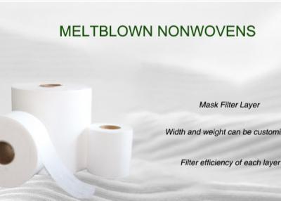 China 25GSM 100% PP Meltblown Nonwoven Fabric For Respirator Filter SGS Certified for sale