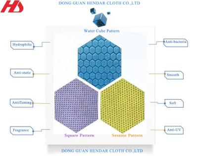 China Water Cube PP Nonwoven Fabric Hexagonal / Square / Sesame Pattern for sale