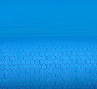China Water Cube Pattern PP Nonwoven Hexagon Blue White Customized Color Width Nonwoven for sale
