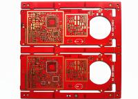 China HAL  FR-4 Material Red Soldermask 2layer 2oz Immersion Gold Multilayer PCB Board for sale