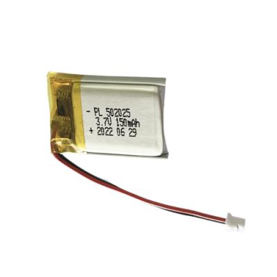 China 3.7V 150mAh Rechargeable Lithium Polymer Battery 502025 for Smart Watches for sale