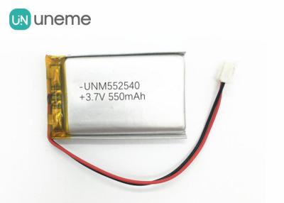 China Prismatic Silver Lithium Polymer Battery GPS Tracker 550mAh 3.7V 552540 for sale