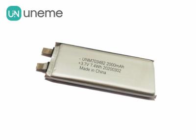 China 2000mAh Custom Lithium Polymer Battery 703482 3.7V for Speakers Intelligent Robot System for sale