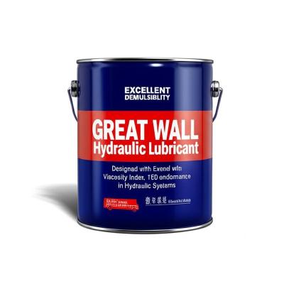 China Excellent Demulsibility Great Wall Hydraulic Lubricant designed with Viscosity Index 150 ensuring Performance in Hydraulic Systems for sale