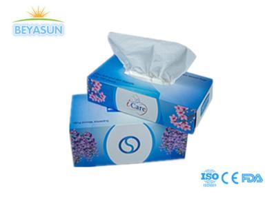 China Soft 2 Ply 14GSM Virgin Wood Pulp White Cube Box Facial Tissue 100 Sheets for sale