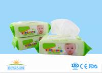 China Natural Baby Disposable Wet Wipes 80pcs Flushable Hand Mouth Cleaning Nonwoven 40gsm for sale