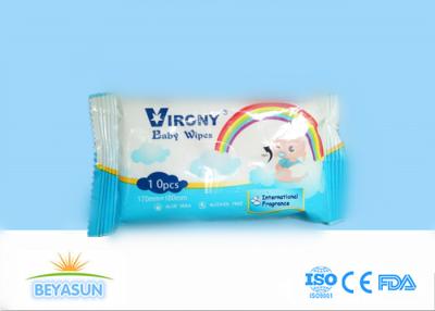 China Natural Disposable Wet Wipes Alcohol Free Baby Wipes 150x200mm 40gsm for sale