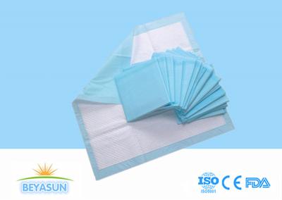 China Blue Disposable Bed Underpads 60x90cm with Wood Pulp and SAP for Incontinence Protection for sale