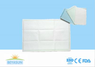 China Surgical Nonwoven Disposable Bed Pads 45x60cm to 80x210cm with Diamond Pattern Surface and 3g-6g SAP Absorption for sale