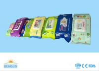 China Flushable Biodegradable Baby Wipes 40gsm 80pcs Custom Logo Non Toxic Disposable for sale