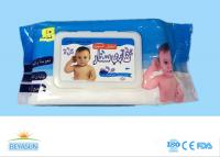 China Chemical Free Flushable Antibacterial Baby Wipes Organic 15x20cm 40gsm for sale