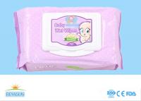 China Plain Nonwoven Baby Wet Wipes 13x18cm 35gsm Alcohol Free Organic Skin Care for sale