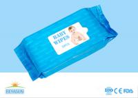 China Plain Nonwoven Baby Wet Wipes 13x18cm 35gsm Alcohol Free Organic Skin Care for sale