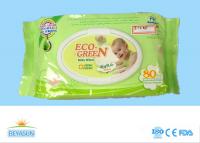 China Disposable Baby Wet Wipes PH Balance 80pcs 20x16cm Spunlace Nonwoven Cleaning for sale