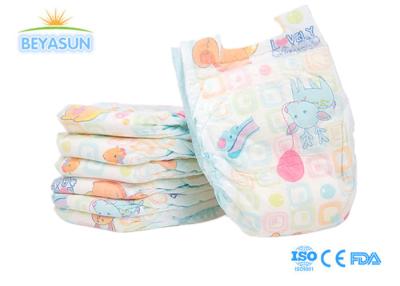 China Unisex Custom NB Size Disposable Baby Diapers 360x280mm 20g High Absorption with Velcro Tape for sale