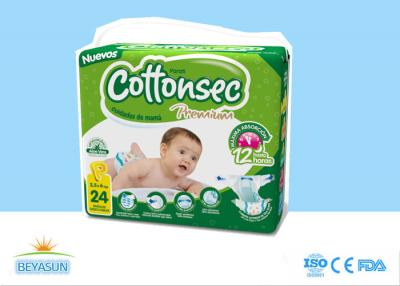 China Custom Baby Diapers with Nonwoven Top Sheet and Fluff Pulp Absorbency Core 4 Sizes for sale