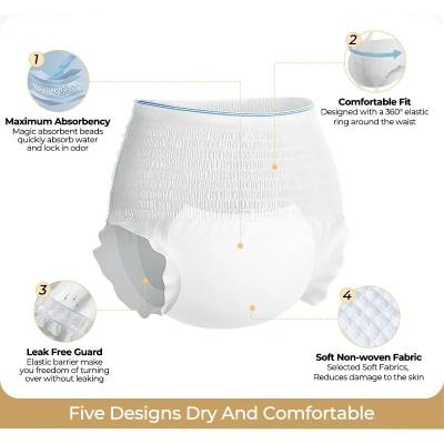 China Wholesale Adult Diaper T Shape Super Absorbent Hypnosis XXL 800x990mm for sale