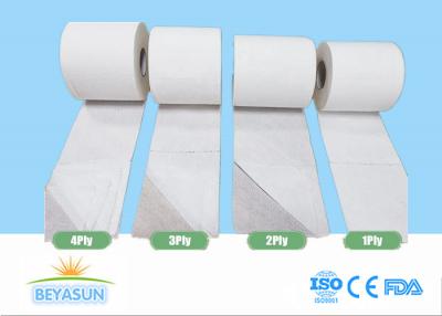 China Customizable 2ply 3ply 4ply White Toilet Tissue Roll Paper 100g 140g for Bathroom Hotel Home for sale