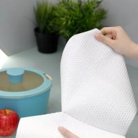 China Eco-Friendly Reusable Kitchen Paper Towel 1 Ply 50 Sheets Roll 22x22cm Washable Absorbent for sale