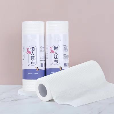 China 60gsm PP+Plup Disposable Spunlace Nonwoven Wipe 25x25cm 50pcs Roll Kitchen Towel for sale