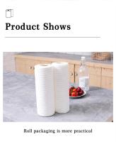 China 60gsm PP+Plup Disposable Spunlace Nonwoven Wipe 25x25cm 50pcs Roll Kitchen Towel for sale