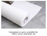China OEM Disposable Kitchen Roll 60pcs White Dot Embossed Oil Absorbent Multipurpose Paper Towel for sale