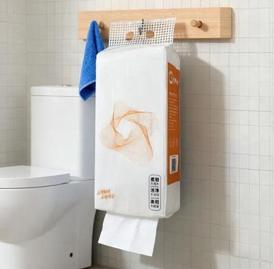 China Bottom-Mounted Hanging Toilet Paper Dispenser 1500 Sheets 4-Ply Wall Tissue for sale