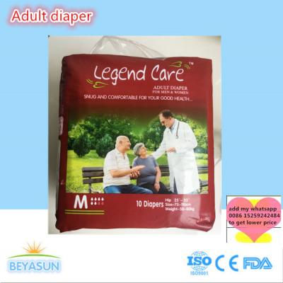 China Soft Care Non Woven Adult Disposable Diapers 800ml Absorbency for Bangladesh Market for sale