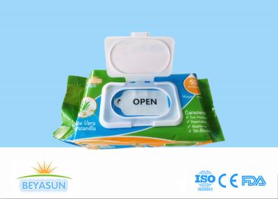 China Natural Wet Wipes 15x20 cm for Baby Cleaning 50 Pcs Cute Packing Alcohol Free for sale
