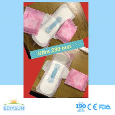 China B Grade Ladysoft Sanitary Napkins 280mm Breathable Bulk Wholesale OEM for sale